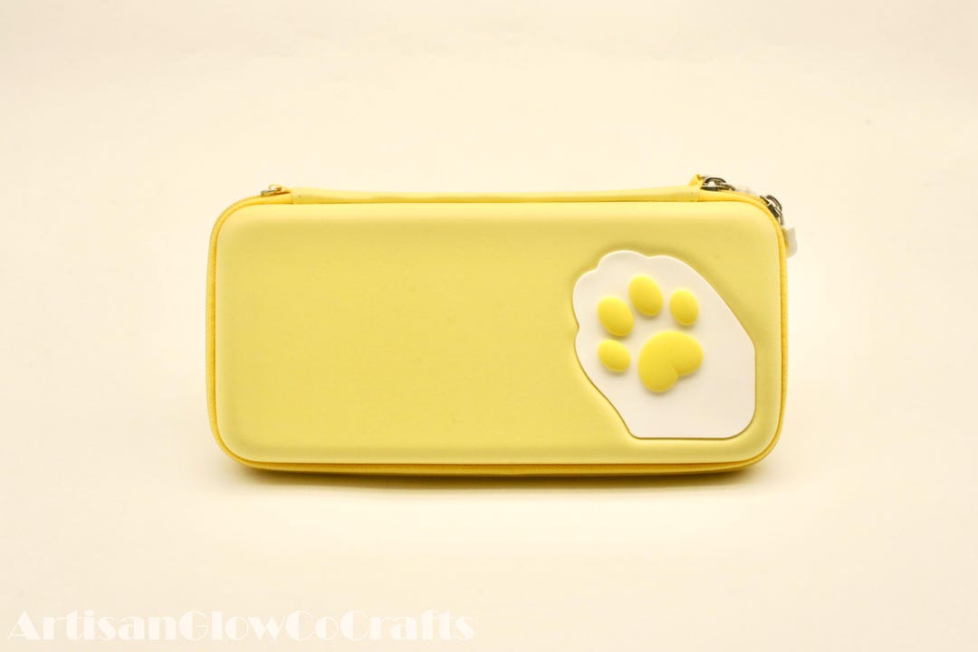 Yellow Cute Cat Paw Switch / Switch Lite / Switch OLED Case - Cute Cat ...