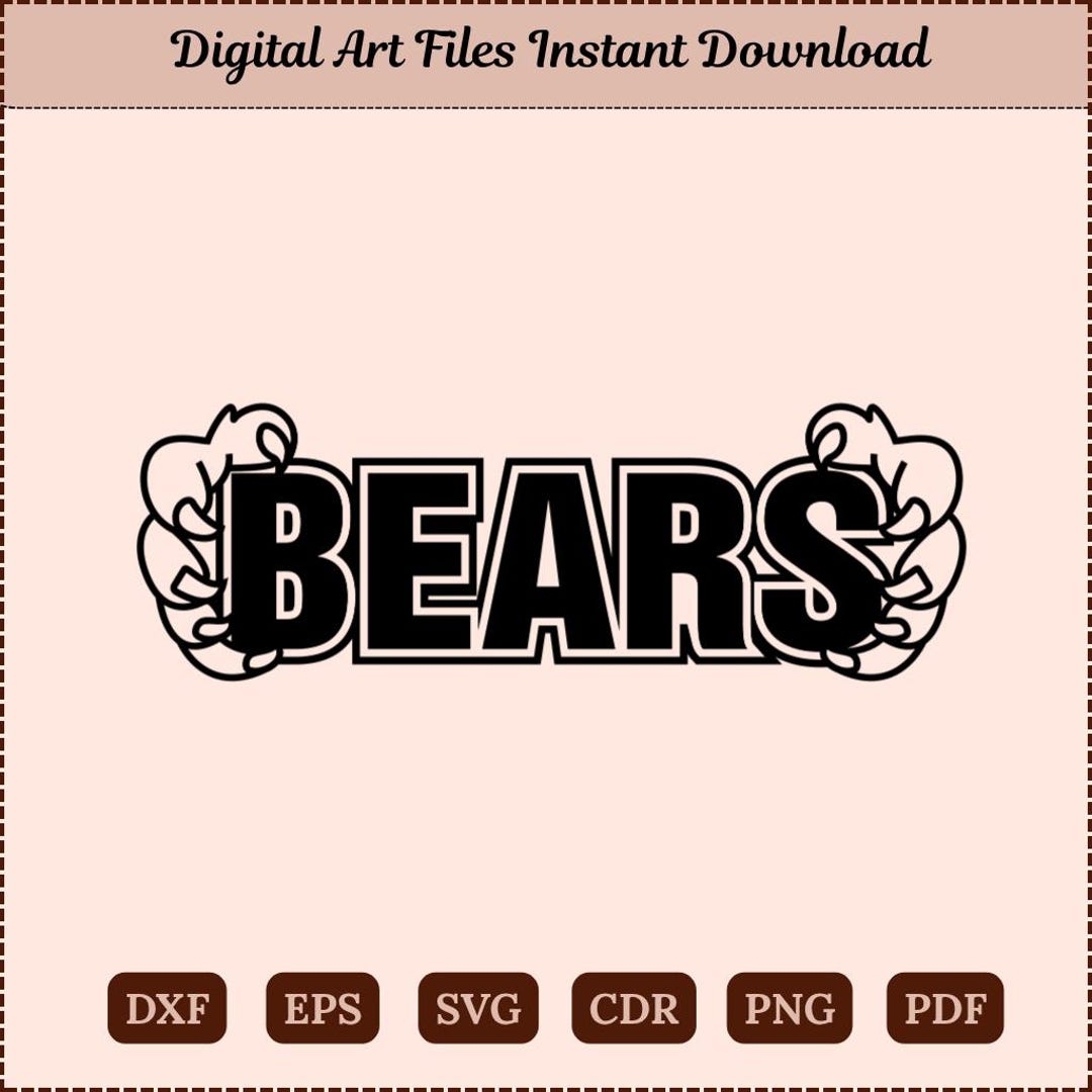 Bears Claws SVG, Chicago Football Fan Apparel (digital Download) - Etsy