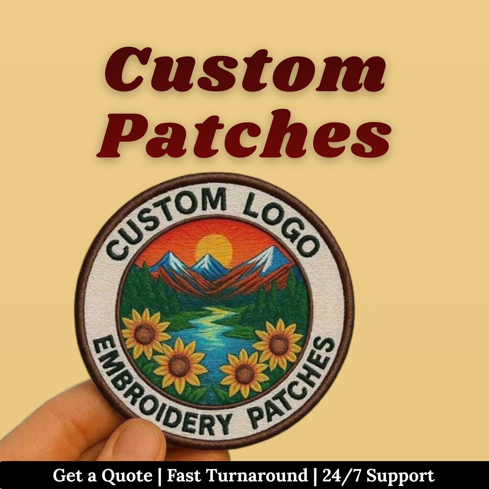 Custom Patches No Minimum | Logo Embroidered Patch | Personalized ...