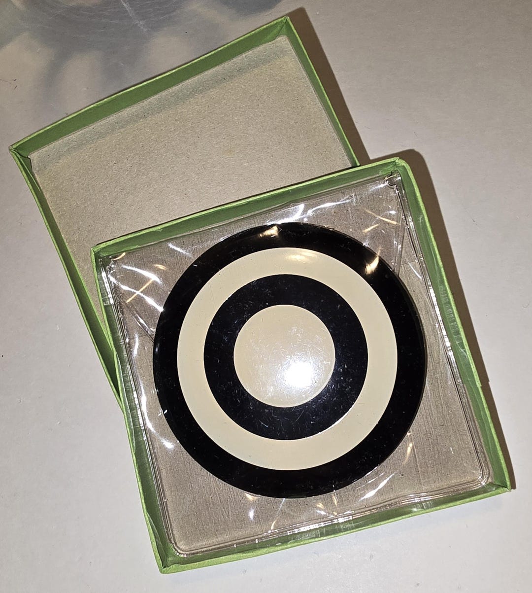 SUPER MOD Bullseye Vintage 60s Purse Mirror in Original Box - Etsy