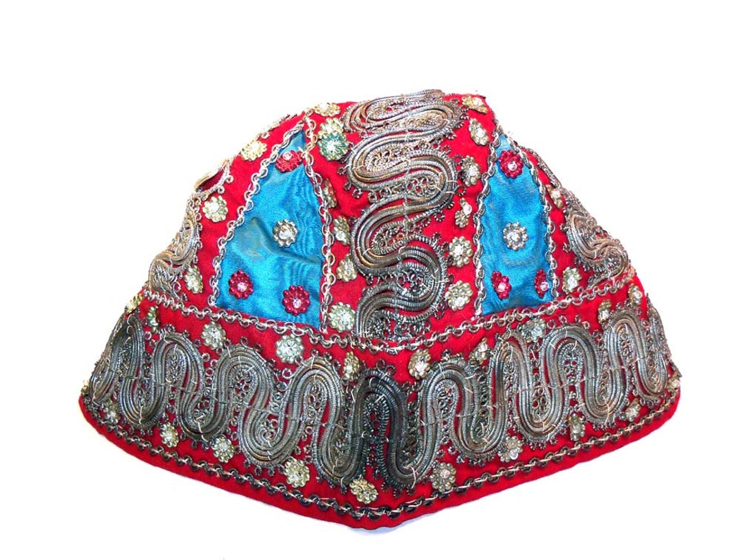 Antique 1893 Victorian Holland Dutch Cap, Vintage Folk Hat With Beads ...