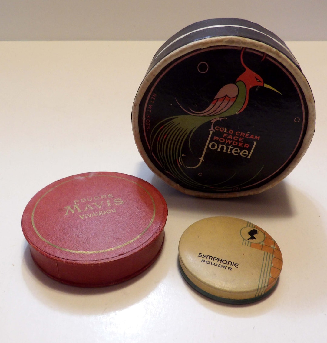 3 Vintage 1920s Boxes of Face Powder, Antique Make Up, Vintage Vanity ...