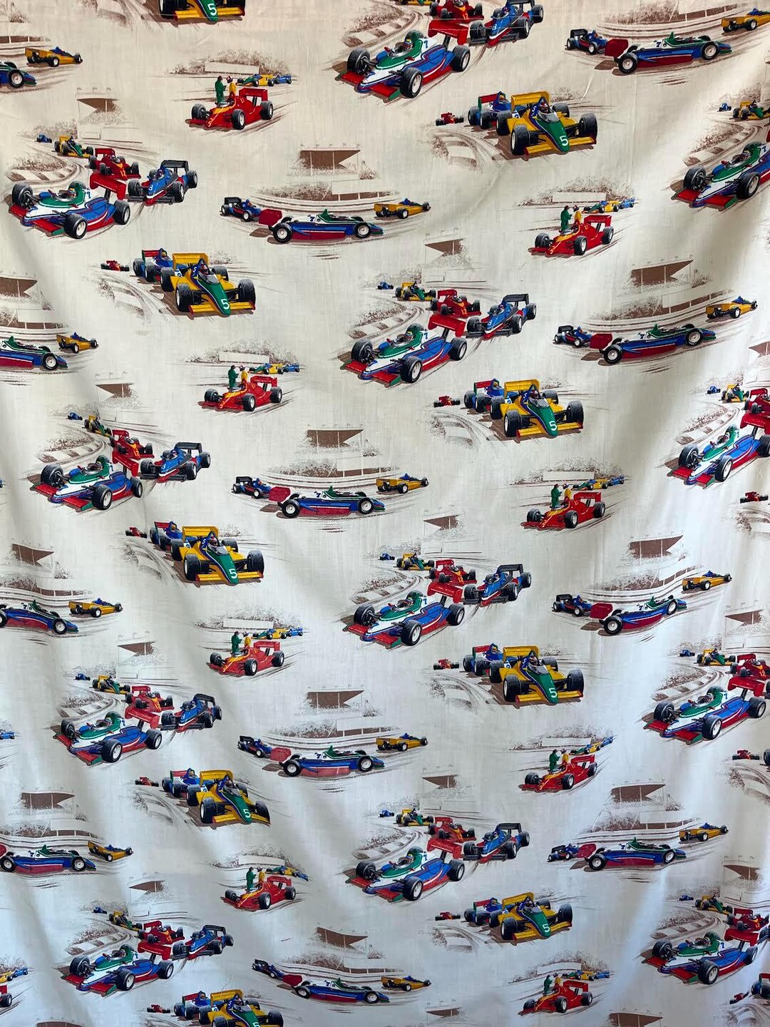 Curtain Nascar Racing Cotton Panel Screen Print Fabric - Etsy