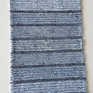 SUPER SOFT Denim Chenille Throw Rug / 24 X 36 / Recycled Blue Jeans ...