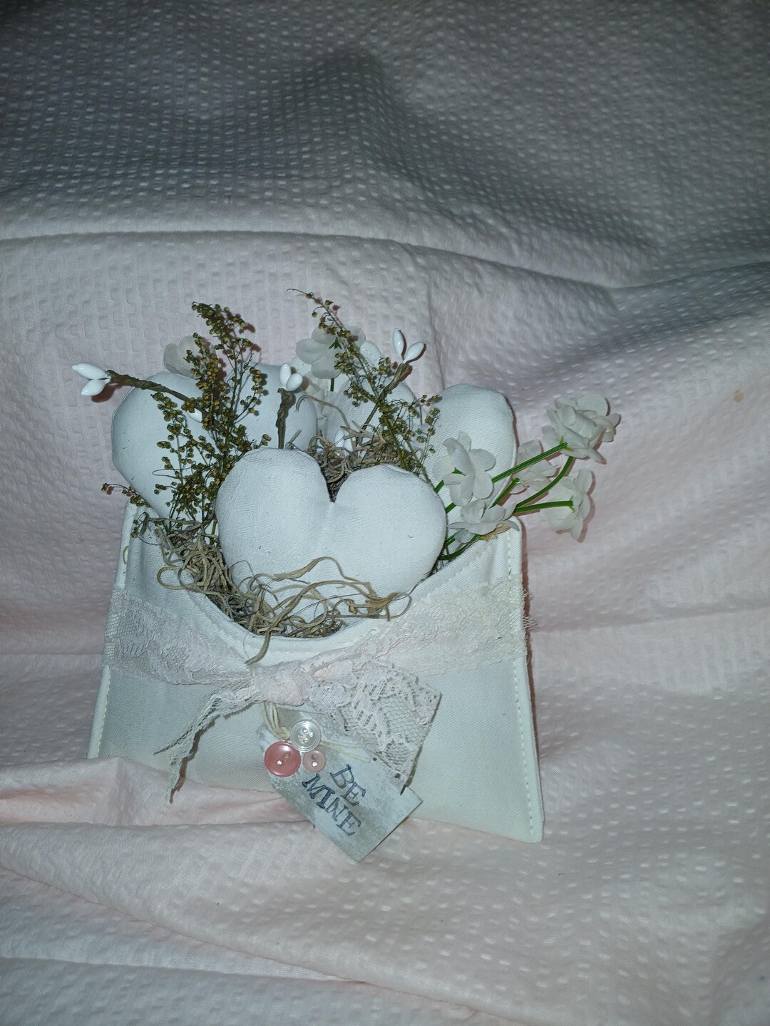 Valentine Envelope Heart Decor, Primitive Heart Hanger, Hearts Tucked ...