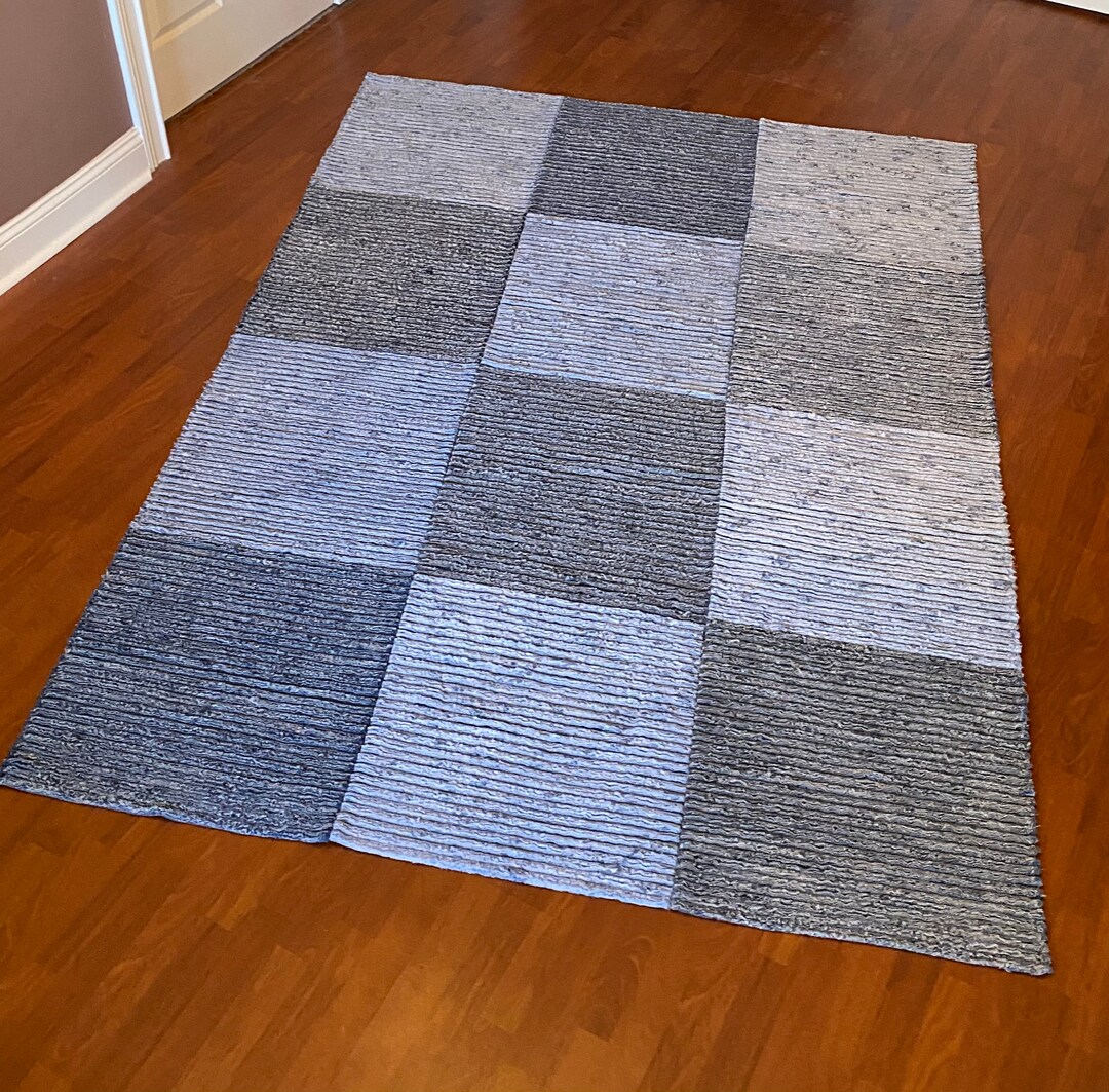 Denim Rug SUPER SOFT Denim Chenille Area Rug / 6 X 8 Feet / Blue Jean ...