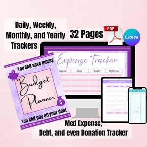 Editable Financial Budget Planner Canva Template | Printable PDF ...