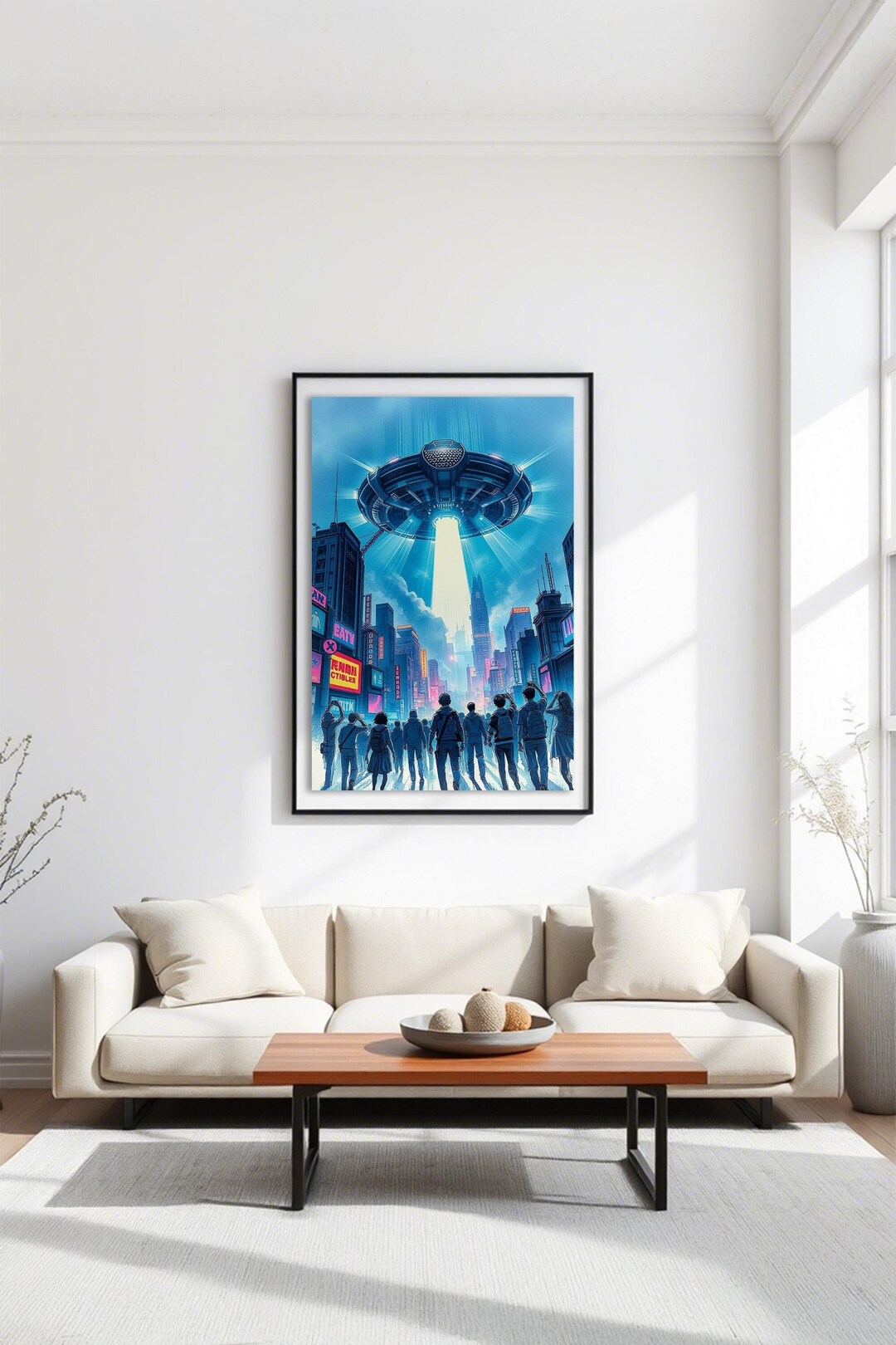 Alien Invasion Sci-fi Movie Poster 8 Sizes Futuristic Digital Art Print ...