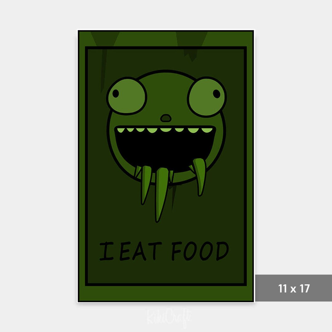 Custom Fan Art Print Invader Zim I Eat Food 11x17 5x7 - Etsy