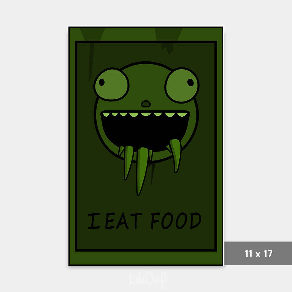 Custom Fan Art Print Invader Zim I Eat Food 11x17 5x7 - Etsy Canada