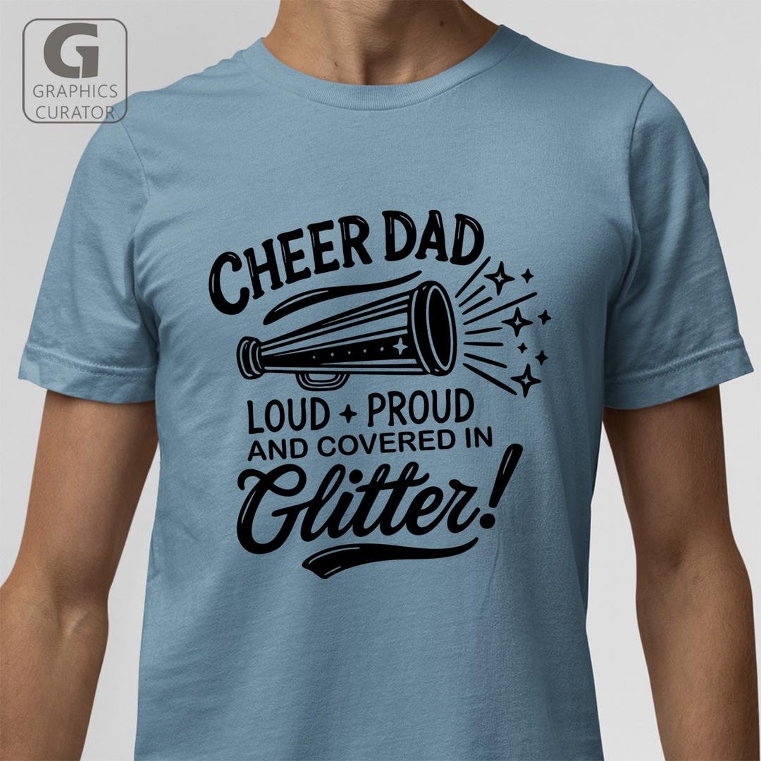 Cheer Dad Loud Proud SVG, Sports Parent PNG Digital Download for Cricut ...