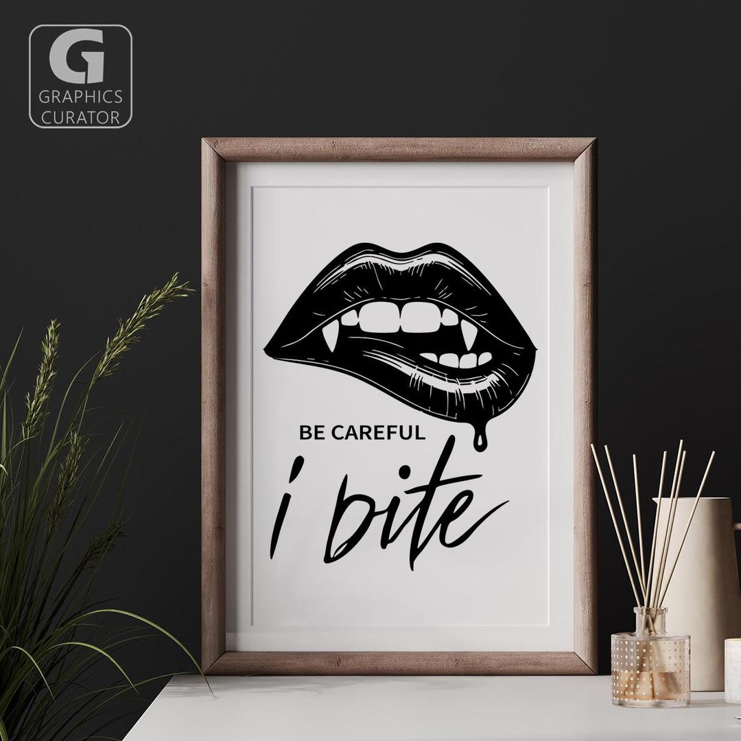 I Bite Vampire Fangs SVG PNG Vector Clipart Printable PDF Fantasy ...