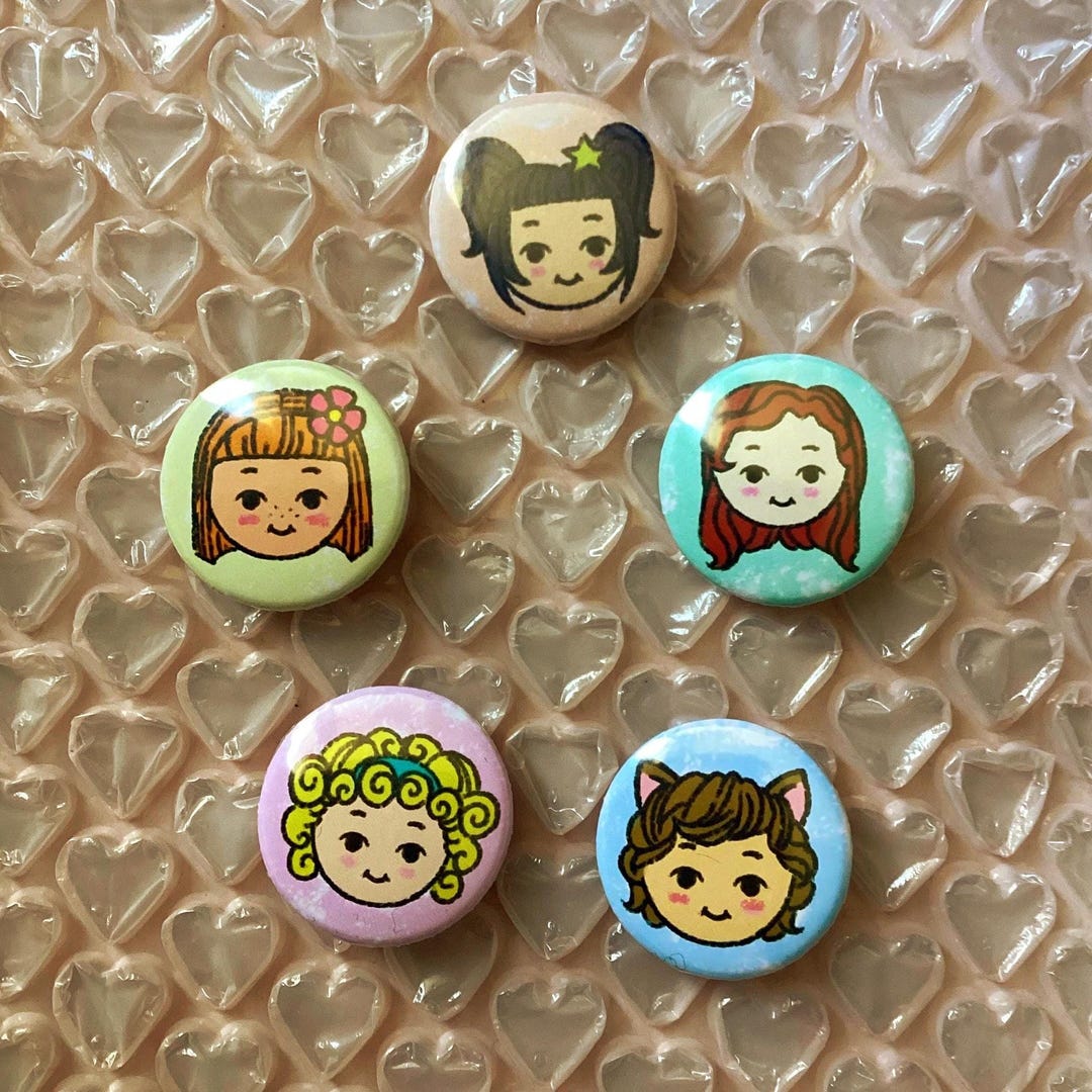 Vintage Polly Pocket Characters 25mm Pins - Etsy