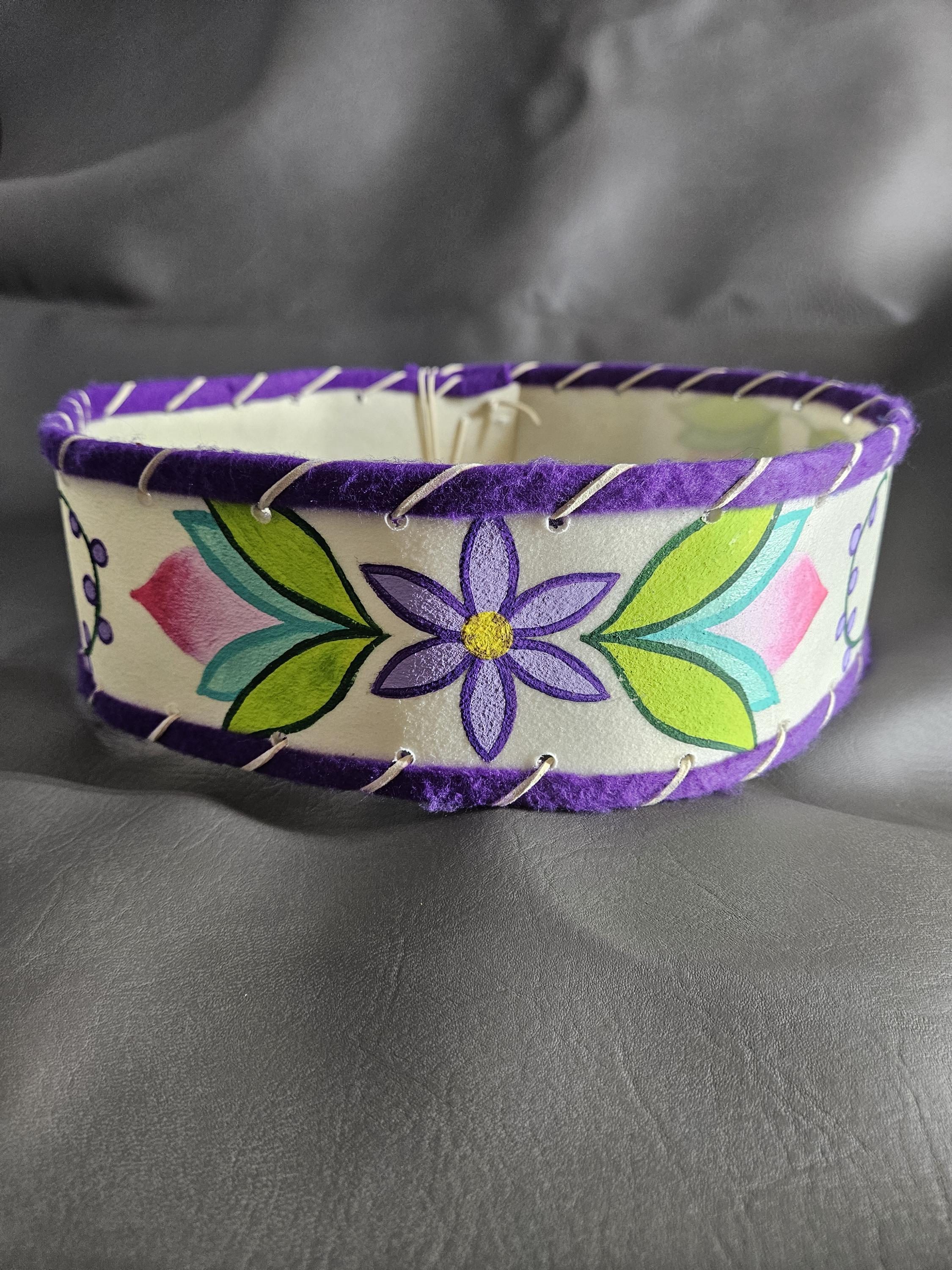Parfleche Belt With Painted Floral Designs - Etsy