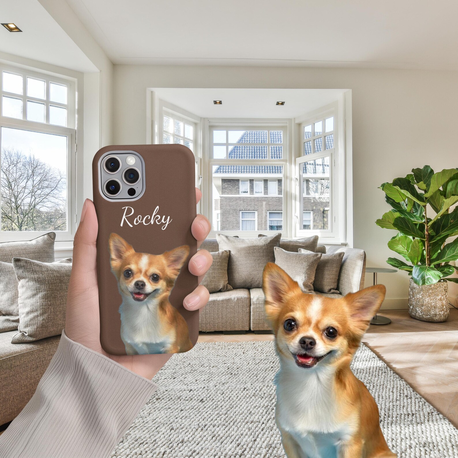 Custom Pet Phone Case With Photo Personalized Dog Cat Name, Iphone, Samsung Galaxy, Gift for Her ...