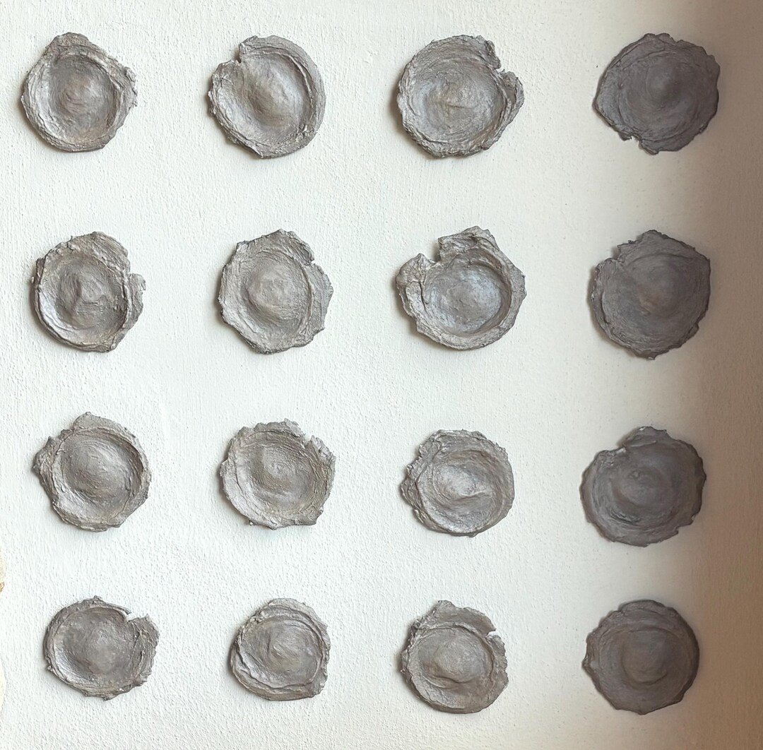 Organic 16 Piece Paper Clay Wall Art - Etsy