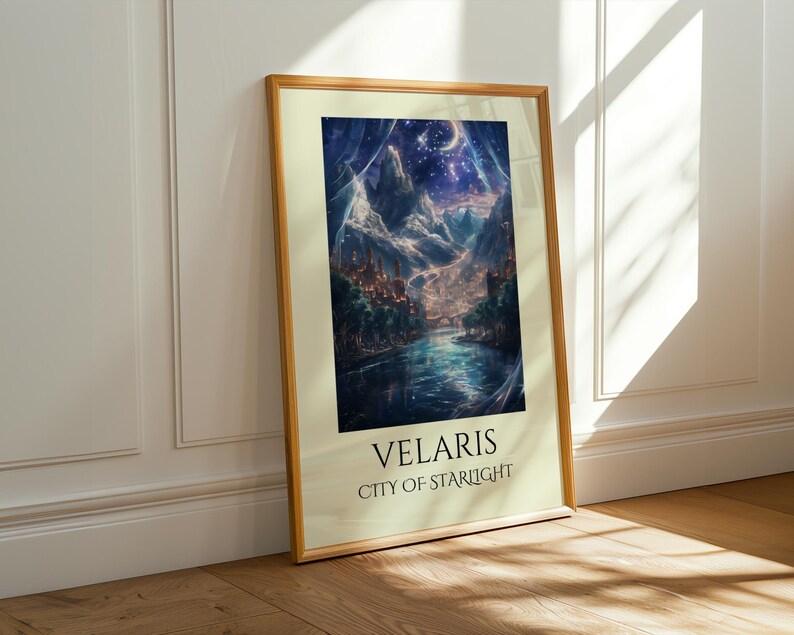 Velaris City of Starlight Print – ACOTAR Art, Fantasy Landscape ...