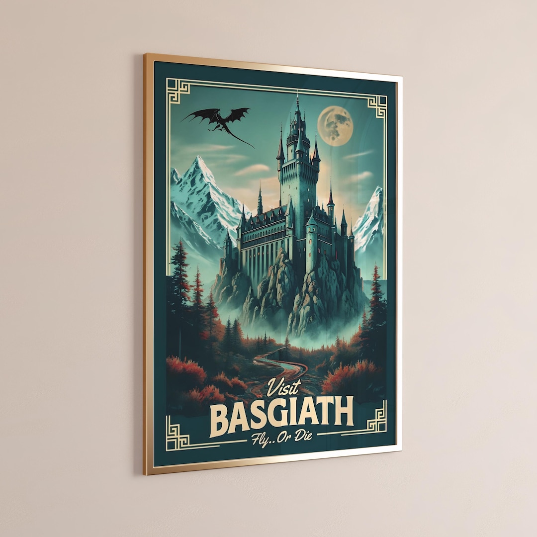Fourth Wing Poster, Basgiath War College Art Print, Fantasy Art Poster ...