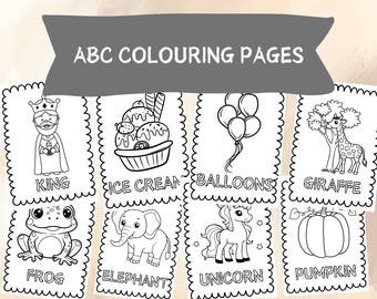 30 Printable Alphabet Coloring Pages for Kids, Toddlers, Preschoolers ...