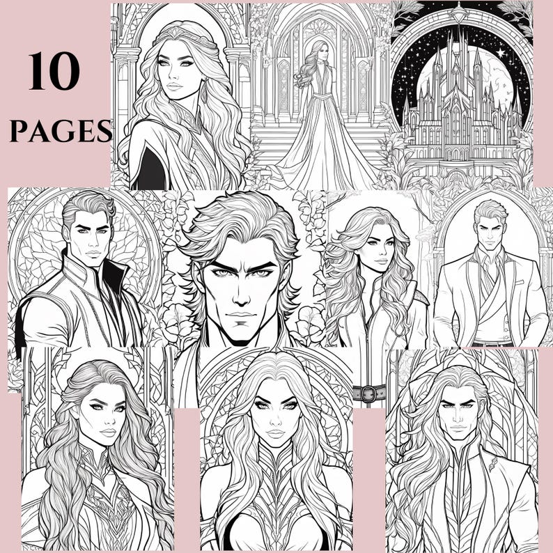 ACOTAR Coloring Pages | Printable Fantasy Designs (PDF Download) - Etsy ...