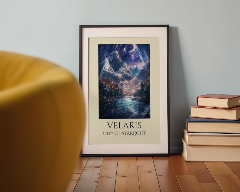 Velaris City of Starlight Print – ACOTAR Art, Fantasy Landscape ...