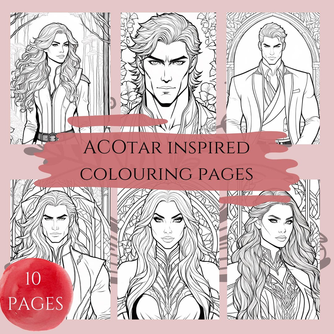 ACOTAR Inspired Colouring Pages | 10 Printable Fantasy Designs | A ...