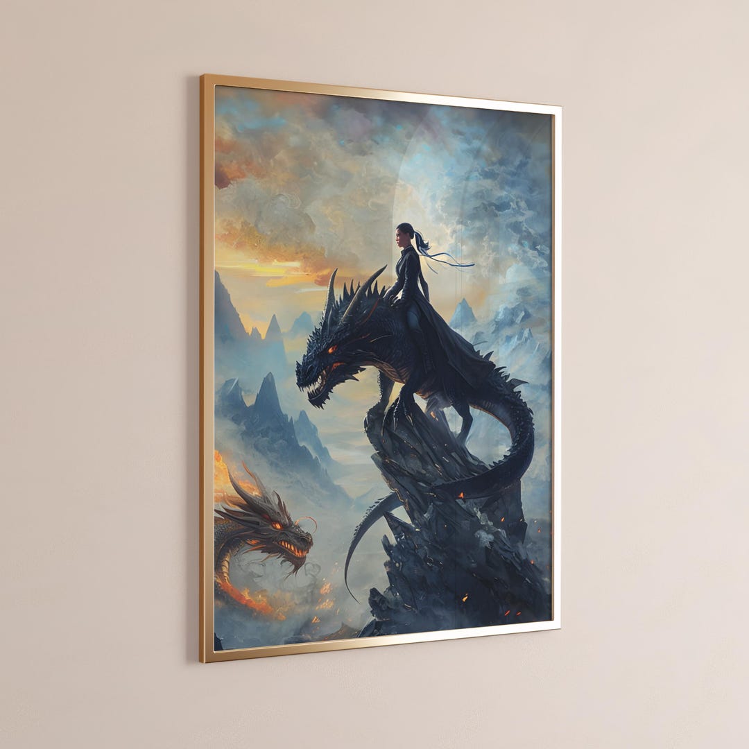 Fourth Wing Dragon Poster, Fantasy Fan Print, Fantasy Wall Art, Fourth ...