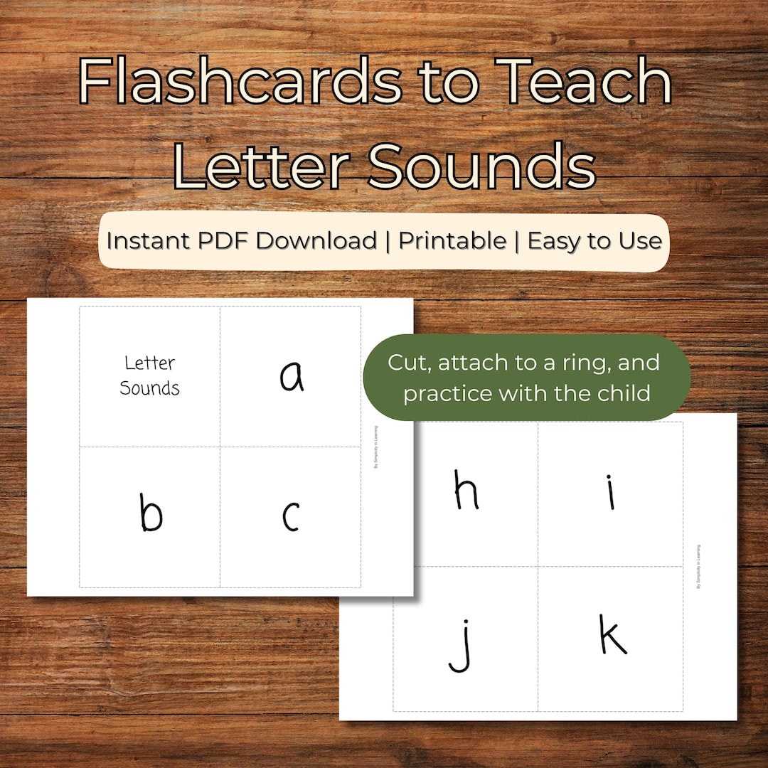 Flashcards to Teach Letter Sounds, Letter Sound Flashcards, ABC ...