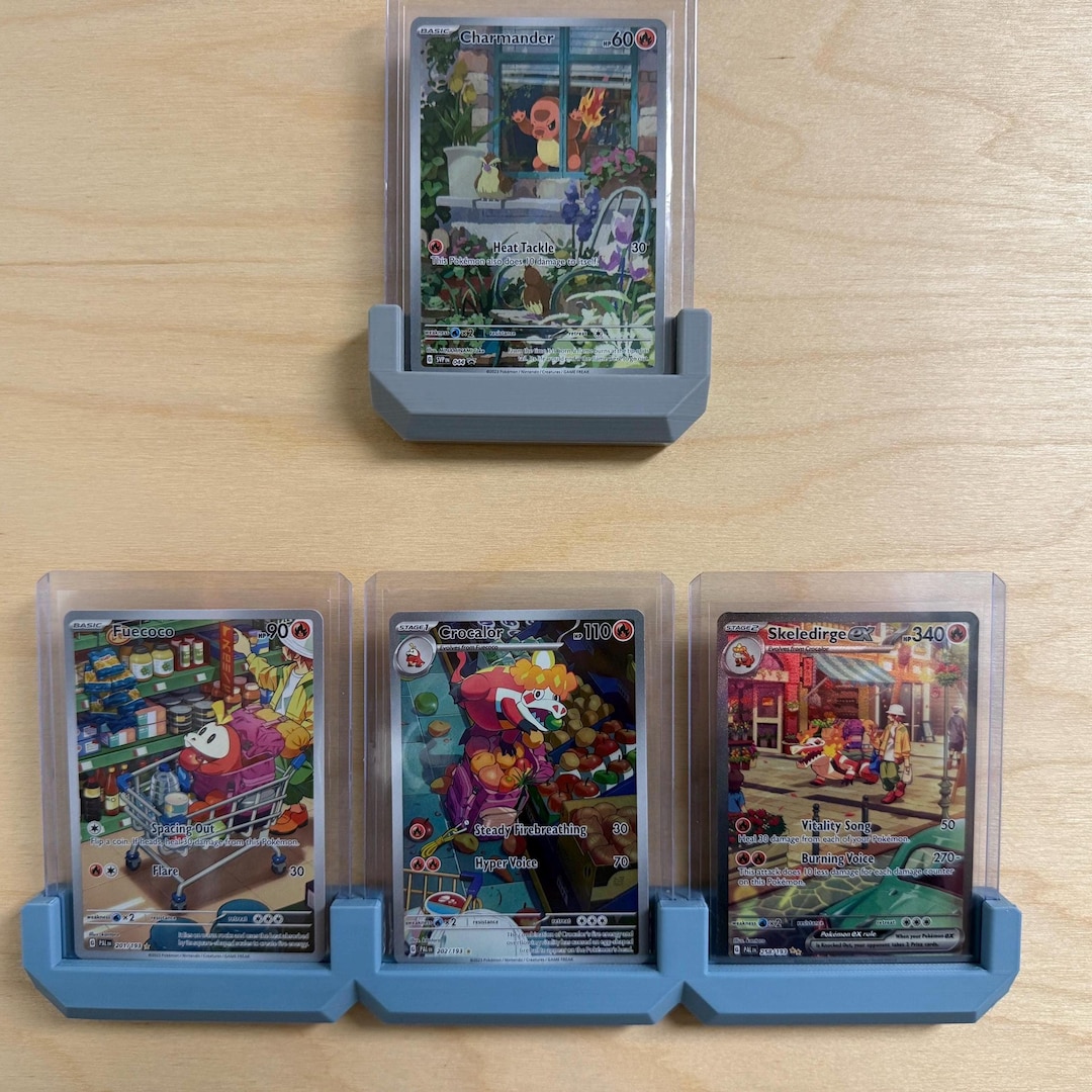 3D Printed Trading Card Wall Mount: Top Loader/psa Slab Display ...