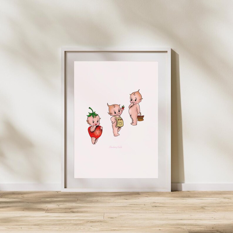 Cute Kewpie Dolls Digital Print | Strawberry Fields Wall Art | Vintage ...