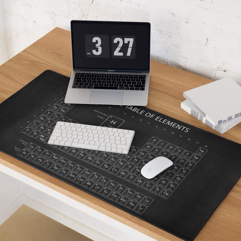 Periodic Table of Elements Personalized Desk Mat | Chemistry Study ...