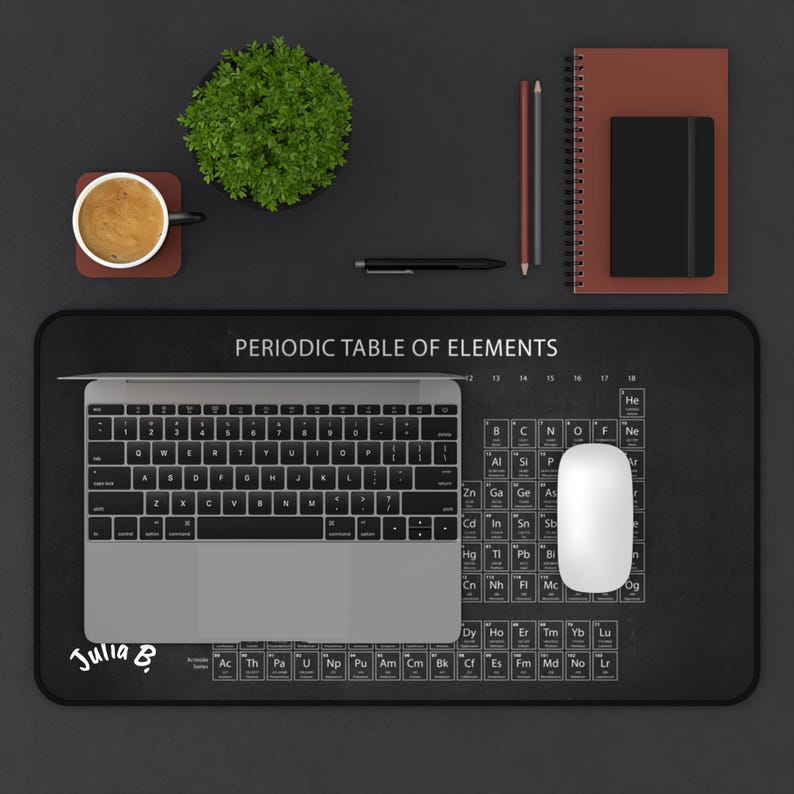 Periodic Table of Elements Personalized Desk Mat | Chemistry Study ...