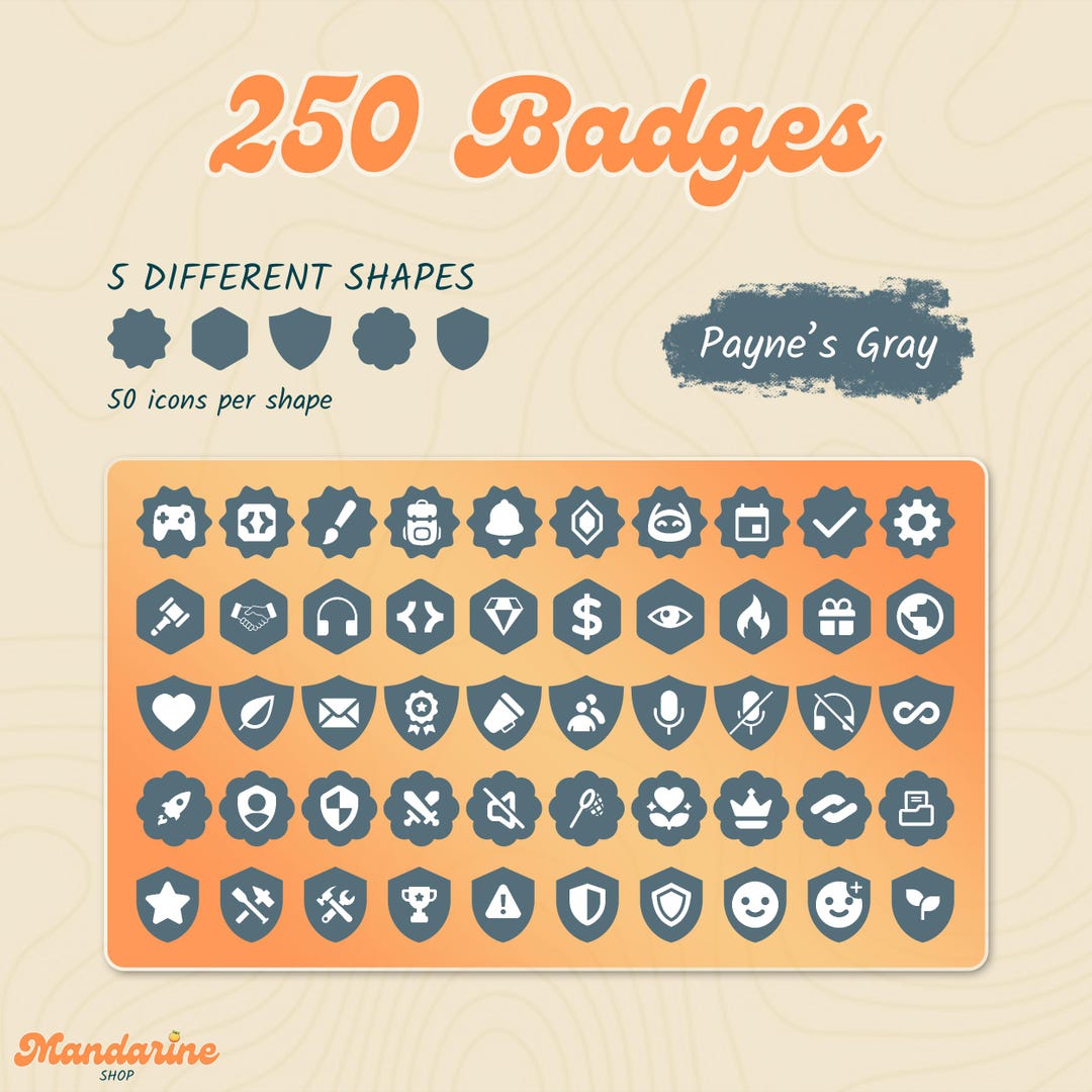 250 Badges | Payne's Gray | for Discord | Utility, Productivity ...