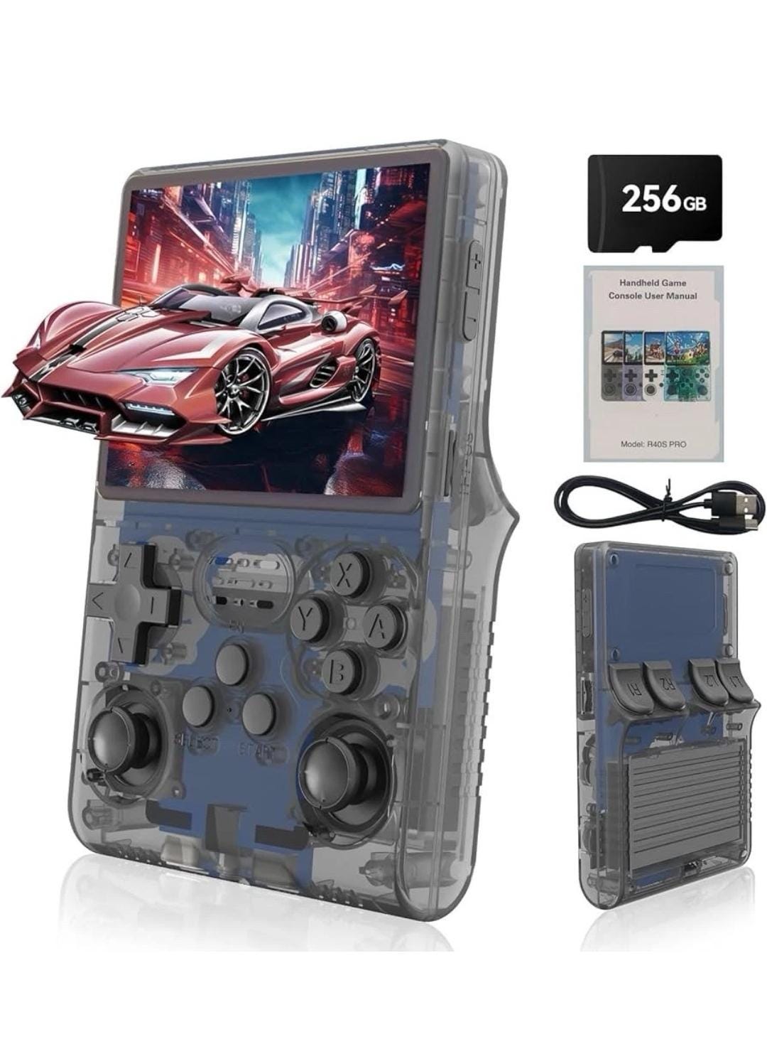 R40S Pro Handheld Game Console,30000 HD Games Mini Retro Gaming Console ...
