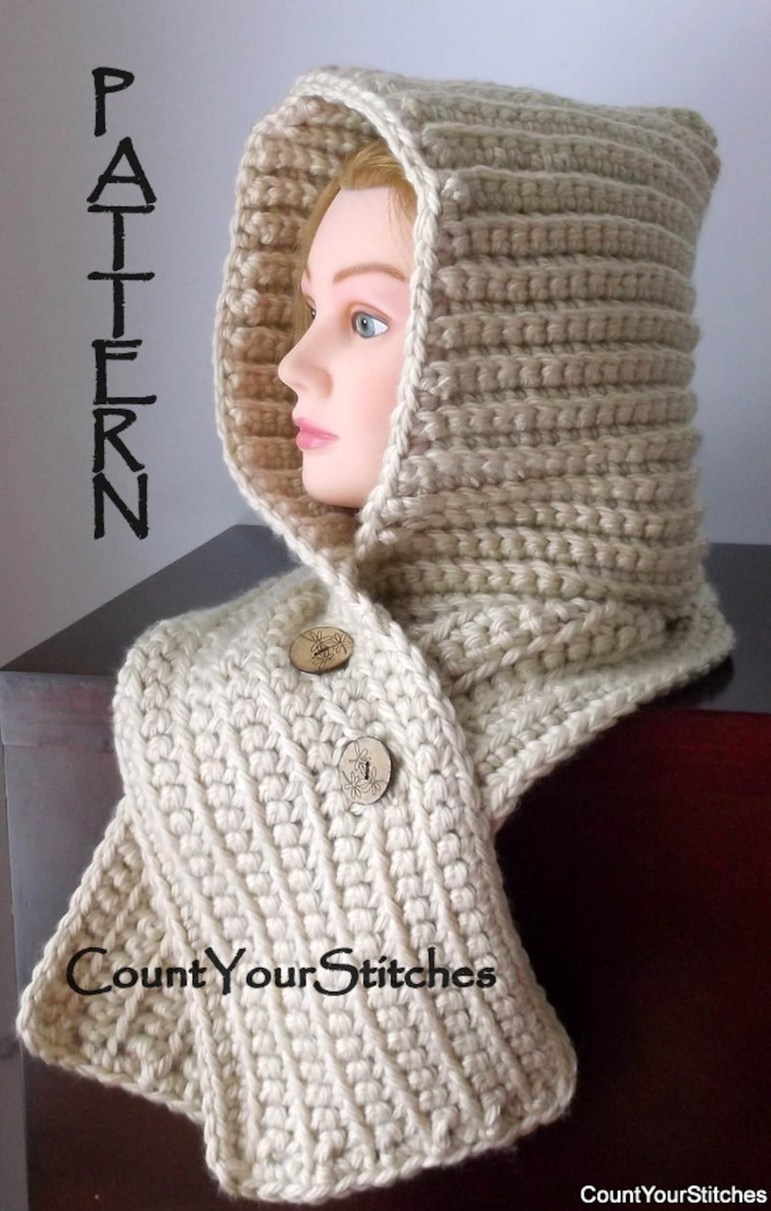 Patrón de bufanda con capucha, patrón de bufanda con capucha de ...