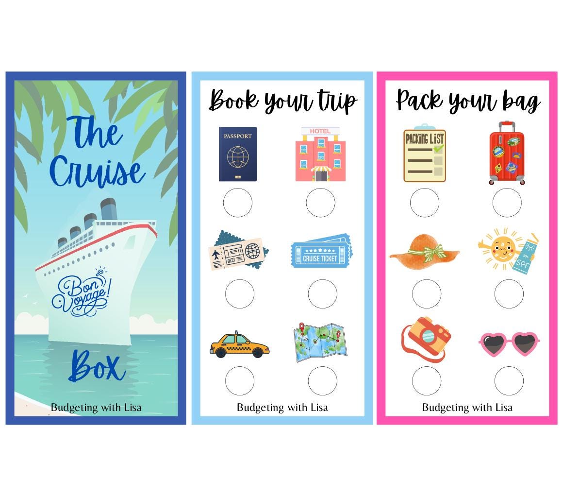 Cruise Savings Challenge Box Set | A6 Dashboard | 7 Savings Sections ...