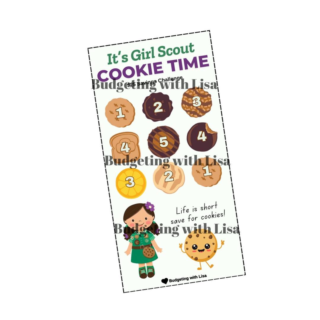 Girl Scout Cookie Savings Challenge | Digital Download - Etsy