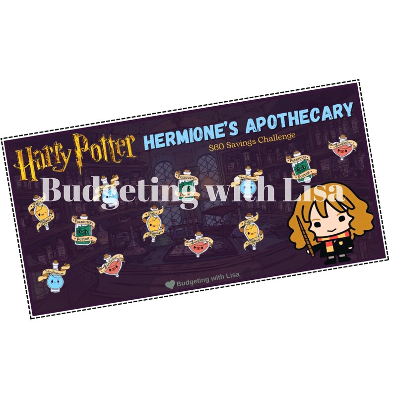 Harry Potter Hermione Savings Challenge | Digital Download - Etsy