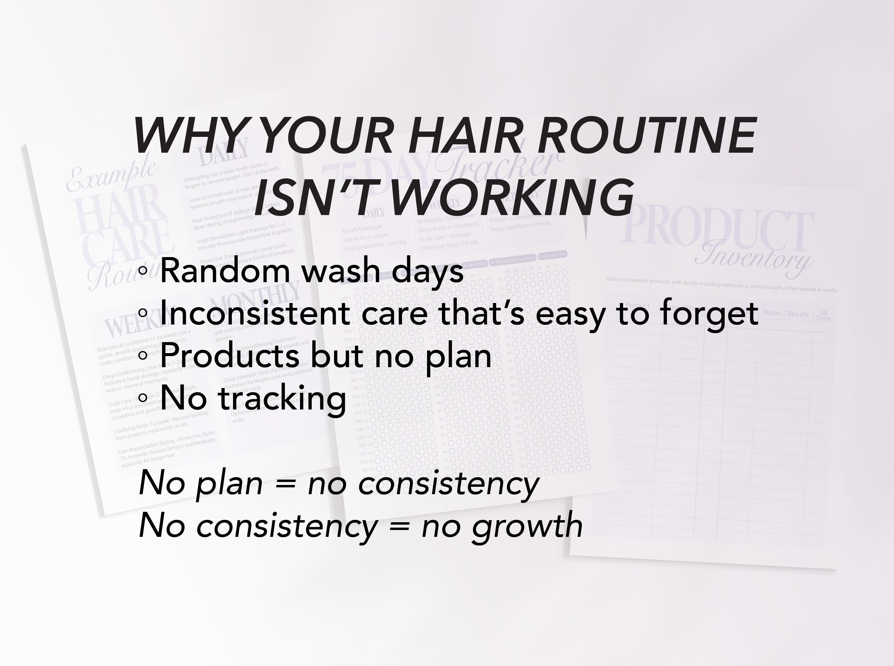 Haircare Planner & Tracker | Printable Healthy Growth Journal ...