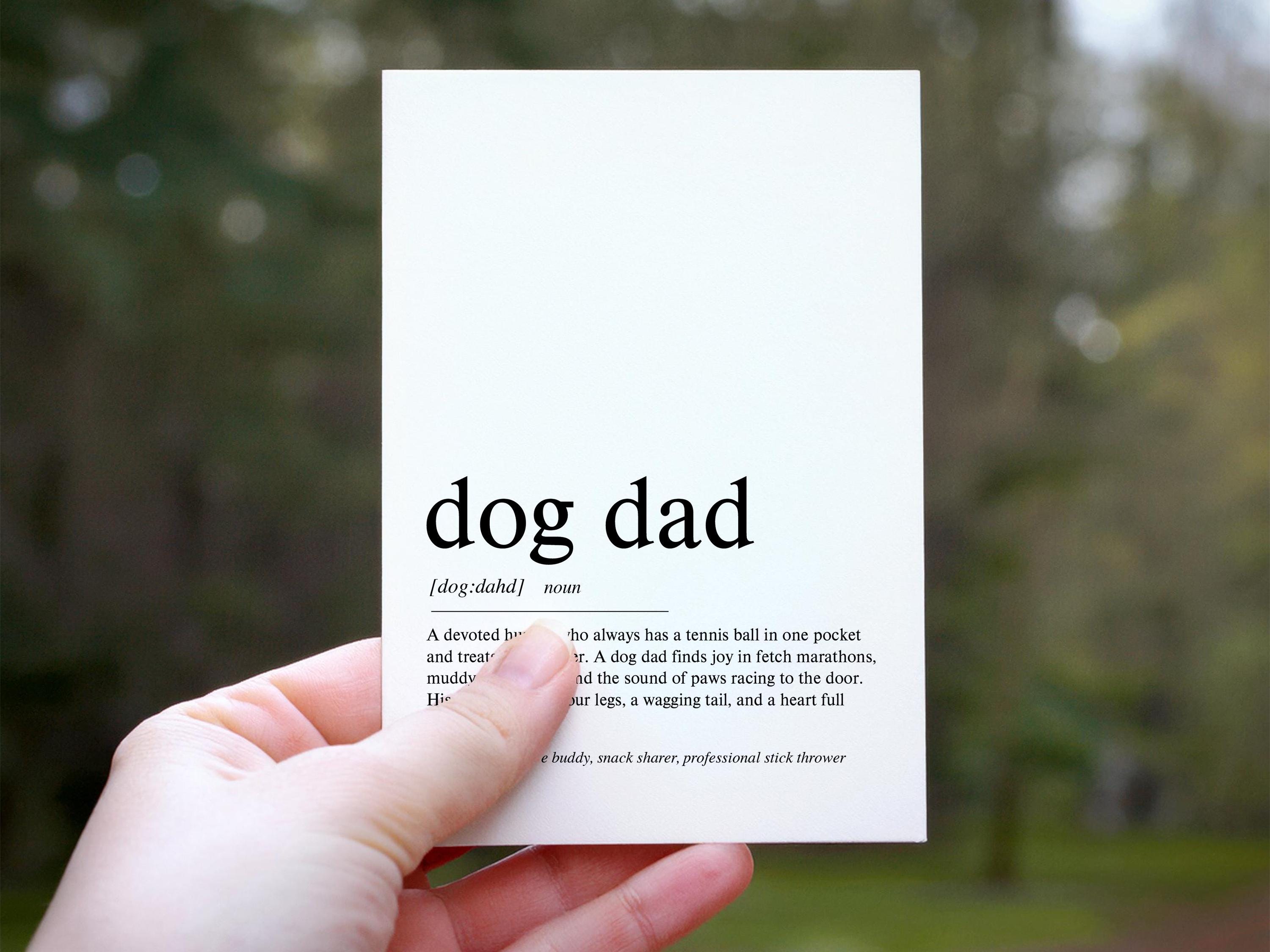 Dog Dad Definition Card | Printable Birthday Card for New Puppy Parent ...