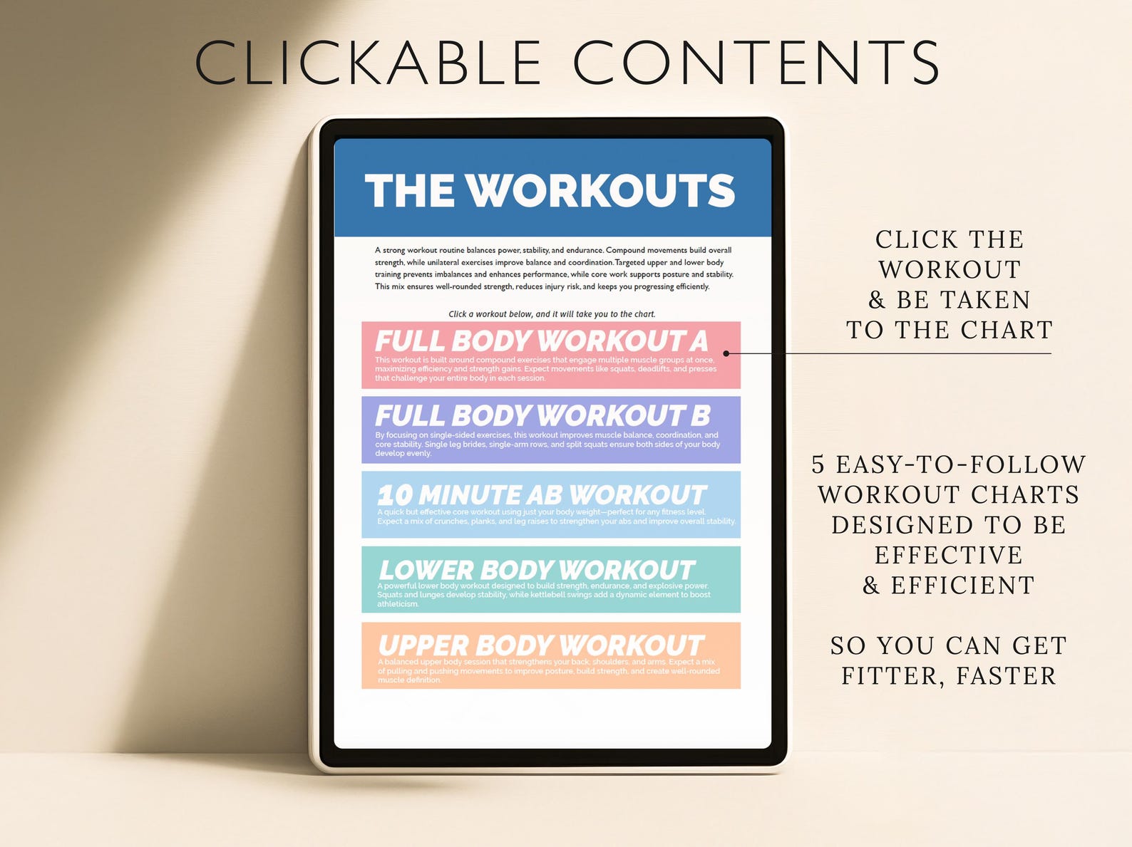 Workout Chart Bundle | Printable Gym Diagrams | Interactive Dumbbell ...