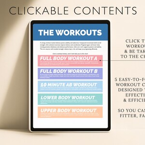 Workout Chart Bundle | Printable Gym Diagrams | Interactive Dumbbell ...