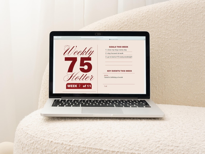 75 Hotter Challenge Digital Planner | Editable 75 Hot Tiktok Diary ...