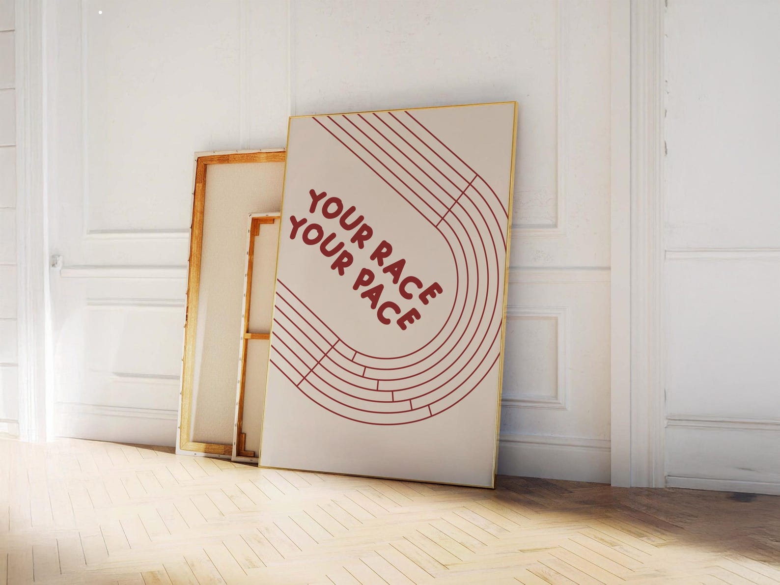Running Wall Art | Printable Run Poster | Cherry Red Marathon Runner ...