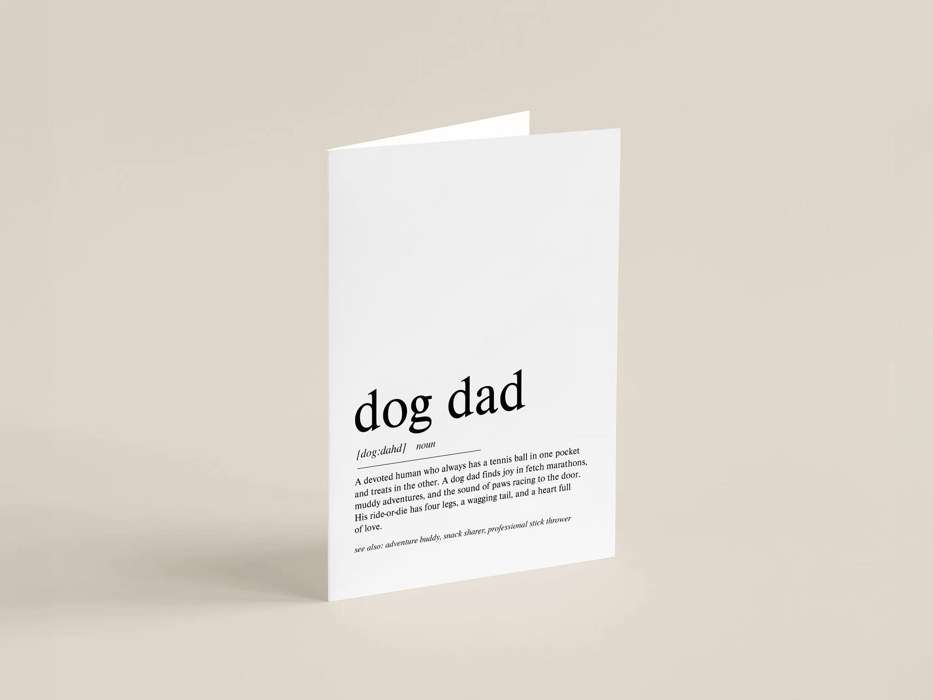Dog Dad Definition Card | Printable Birthday Card for New Puppy Parent ...
