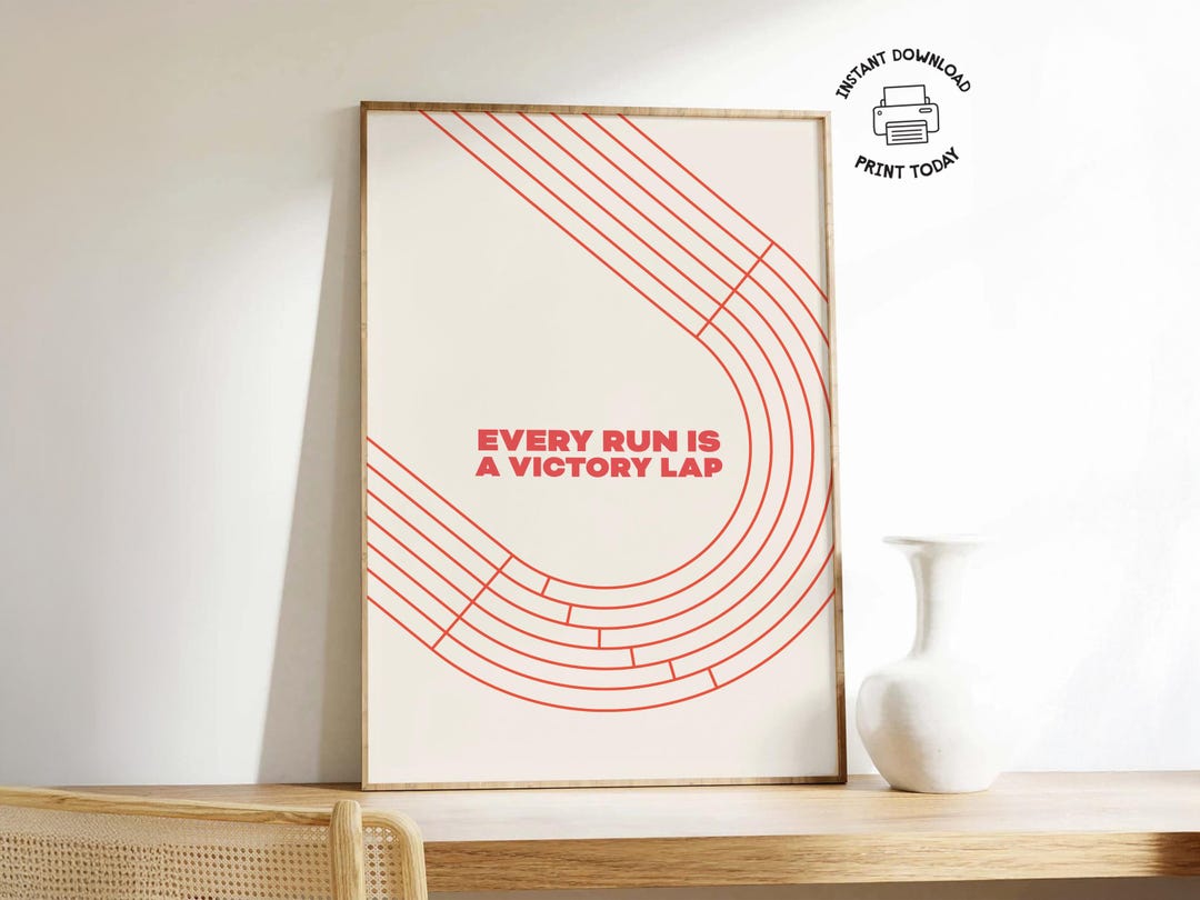 Running Motivation Wall Art | Printable Run Club Poster | Housewarming ...