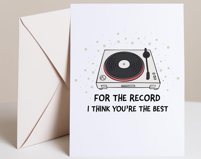 For the Record I Love You Valentines Card for Him/valentines Card for ...