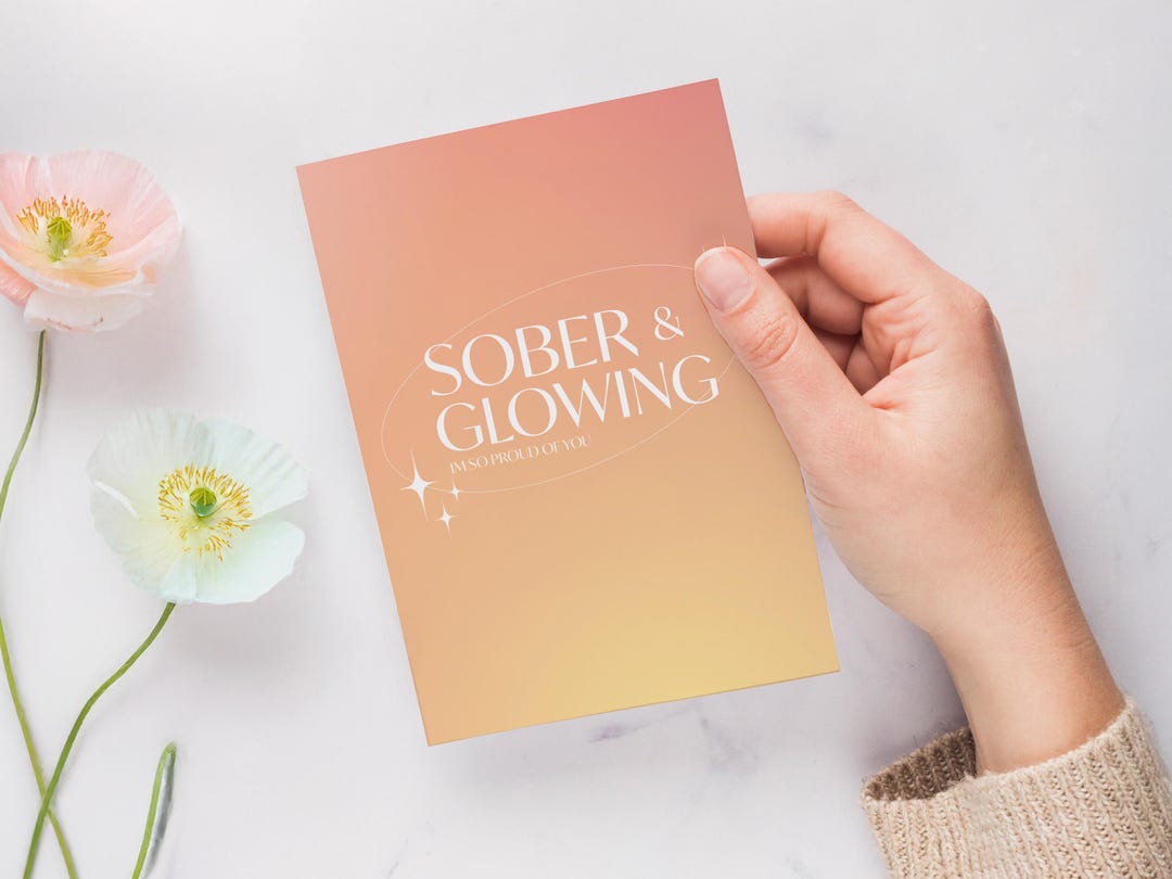 Soberversary Card | Printable Sober Card for Women | Motivational ...