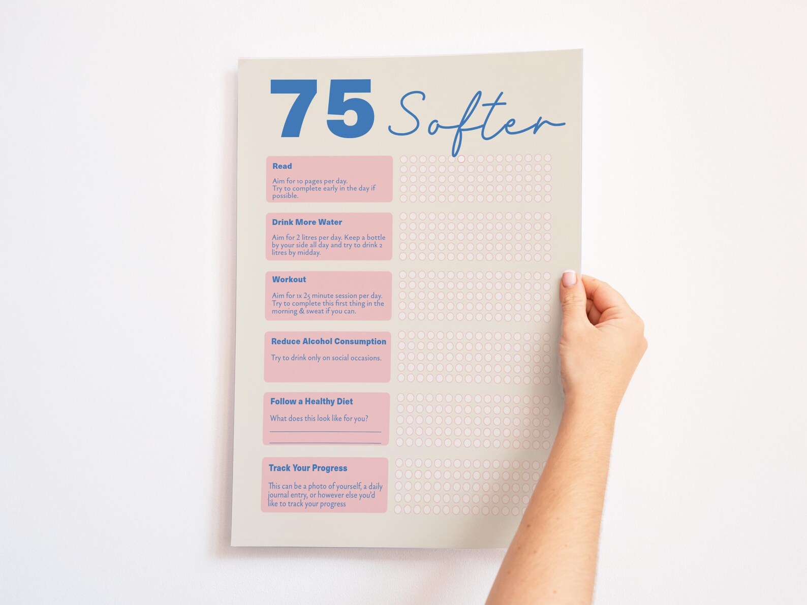 75 Soft Challenge Digital Planner | Tiktok 75 Softer Diary | Printable ...