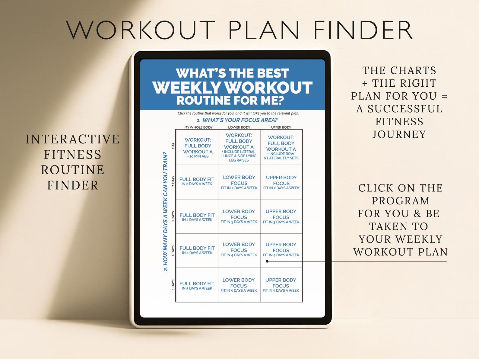 Workout Chart Bundle | Printable Gym Diagrams | Interactive Dumbbell ...